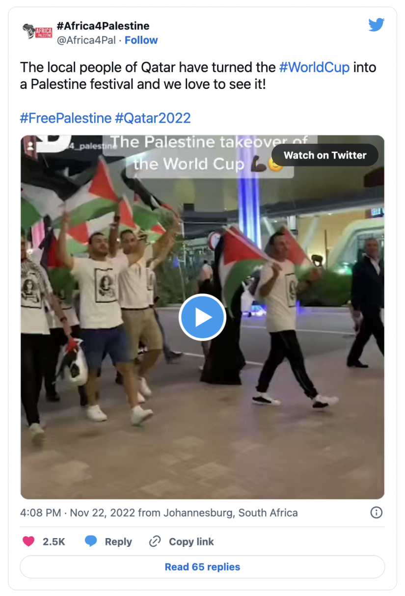 World Cup 2022: Palestinian Flags on Display At World Cup in Qatar - British Muslim Magazine